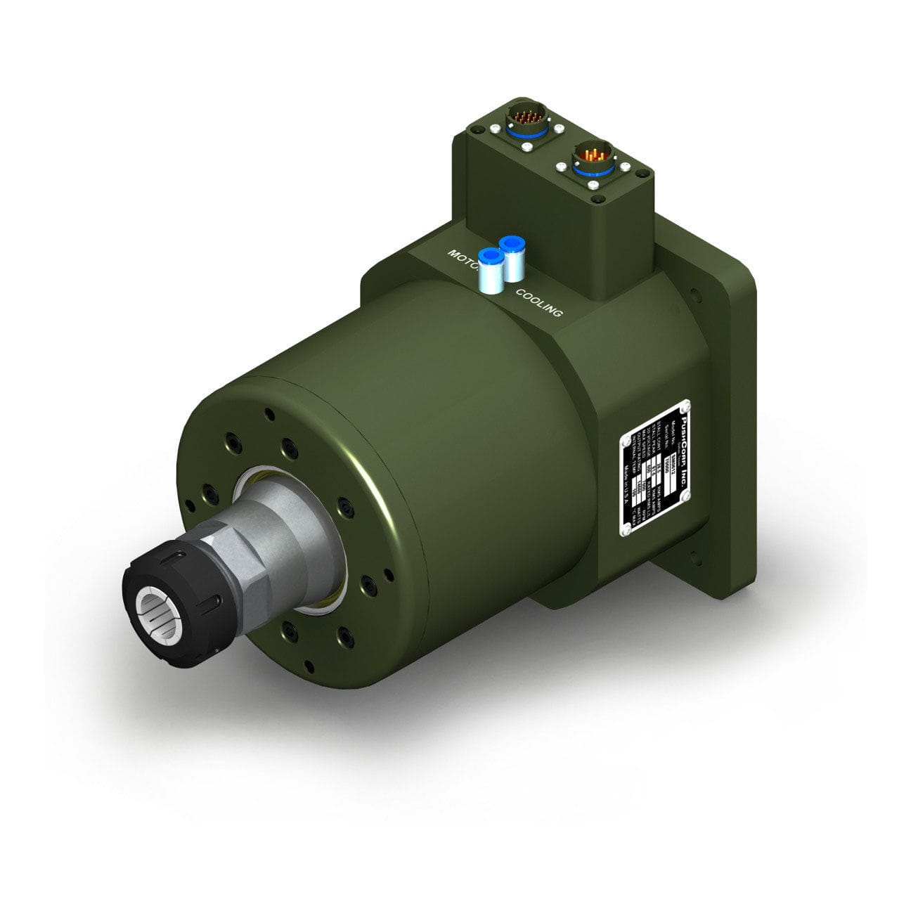 Machining spindle - SM0612 - Pushcorp - cooling / manual / high-speed