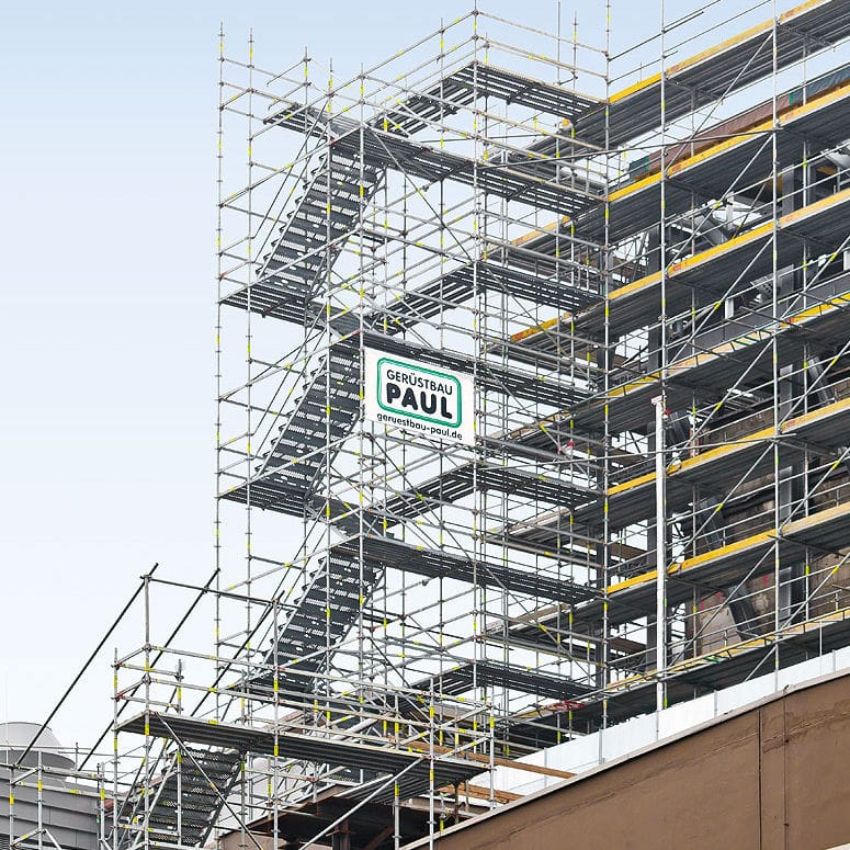 Fixed scaffolding tower - PERI UP Flex 100 / 125 - PERI - facade ...