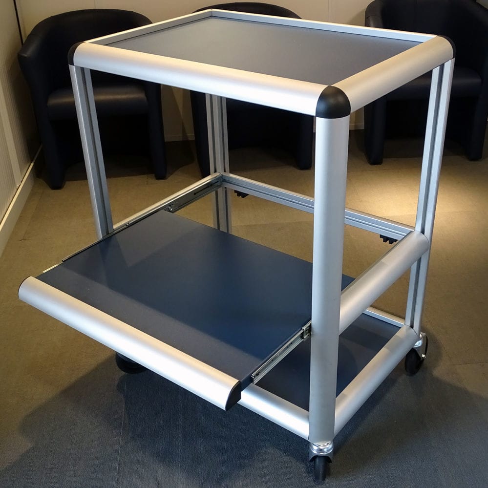 Work station cart - NX557-04 - NICONIX - aluminum / platform / with brake