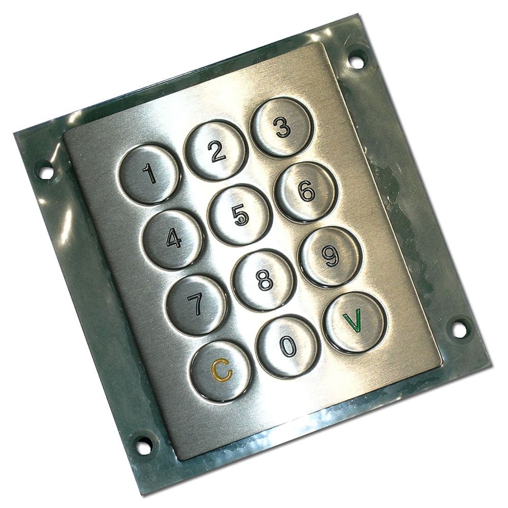 12-key keypad - NX565-17 - NICONIX - wall-mounted / stainless steel / USB
