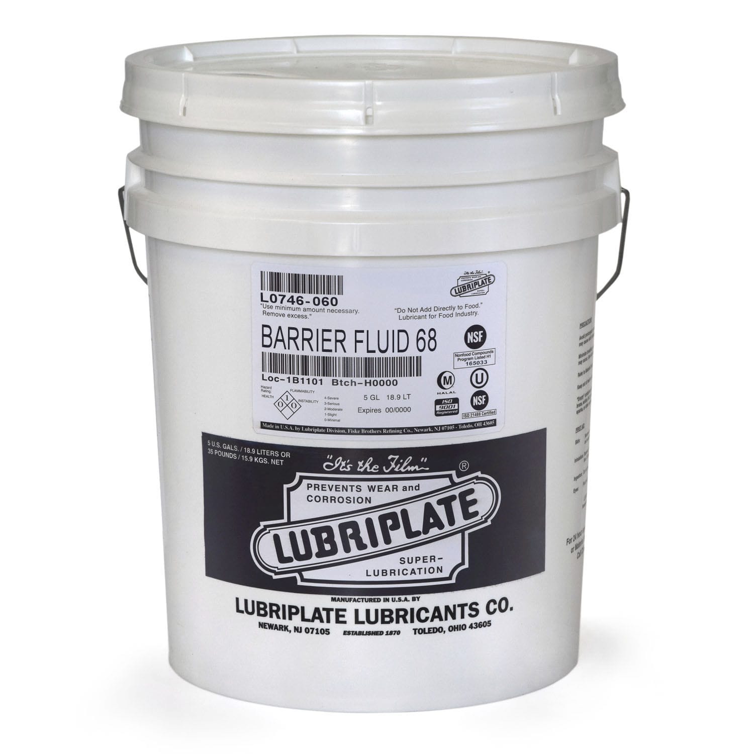 Heat transfer fluid - Barrier 68 - Lubriplate - synthetic