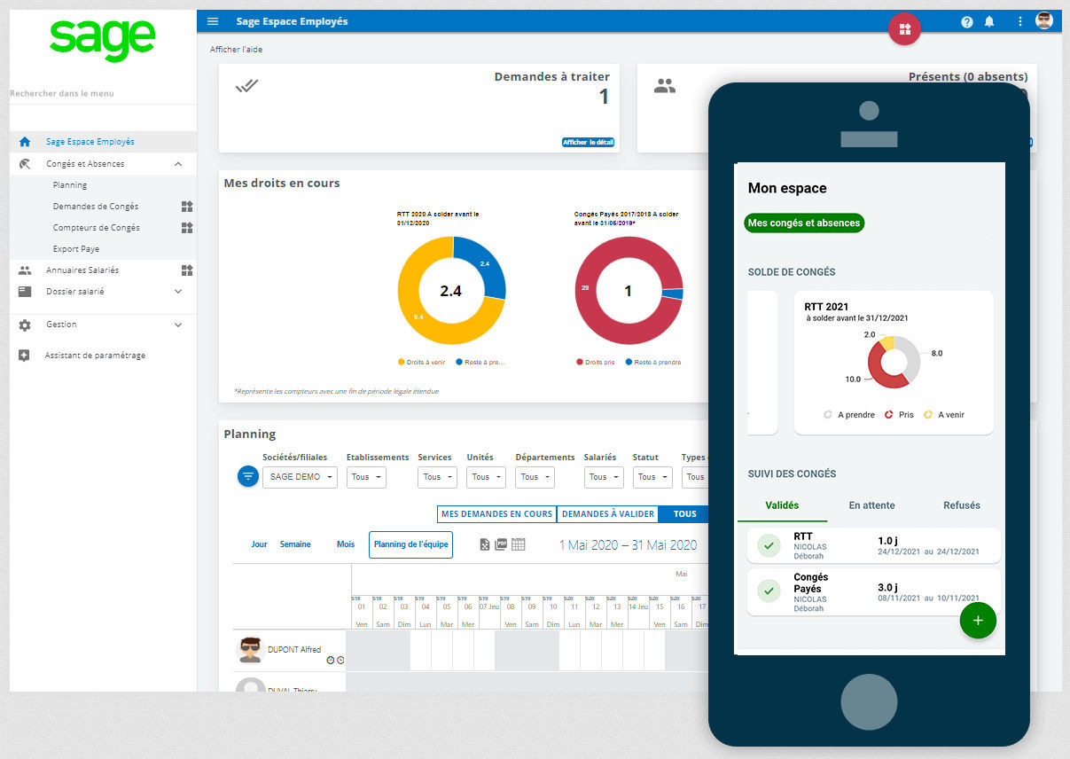 Management software - Sage Espace Employés - Sage bäurer GmbH ...