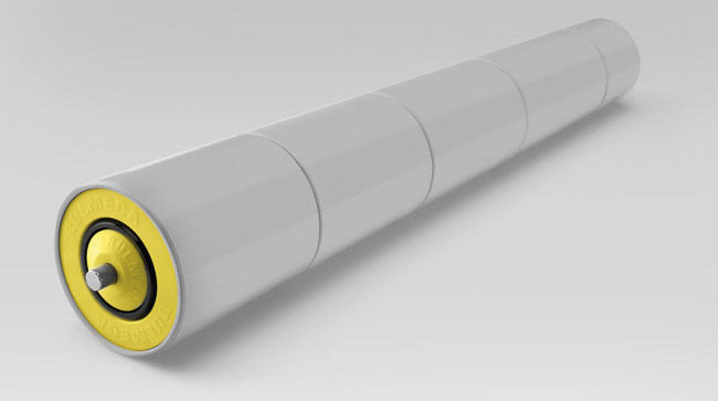 Slip-on conveyor roller - KRO - Rulli Rulmeca - galvanized / conical