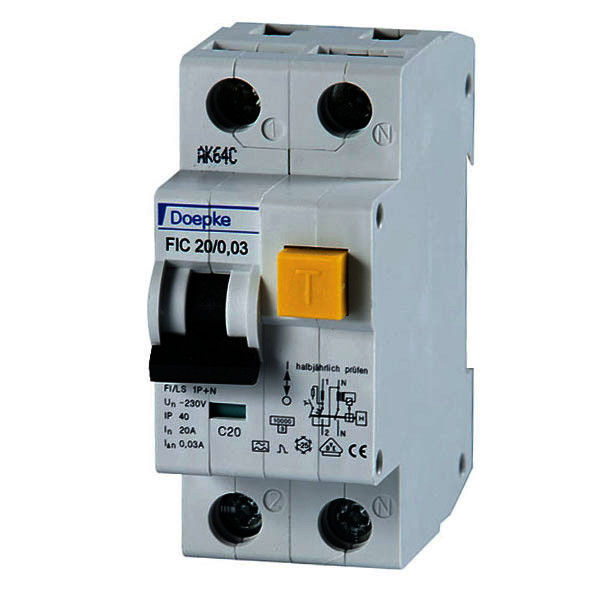 Over-current residual current circuit breaker - FIC 10/0,03/1+N-A ...