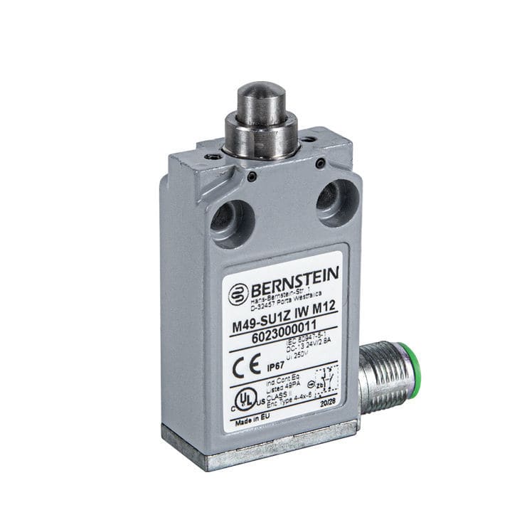 Limit switch with plunger - M49 - BERNSTEIN AG - flat / IP67 / safety