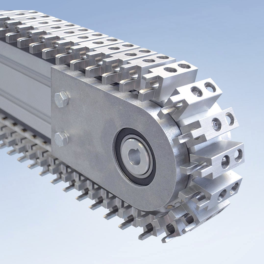 Toothed belt conveyor / belt / for pallets / for boxes - ZRF-P 2040 ...