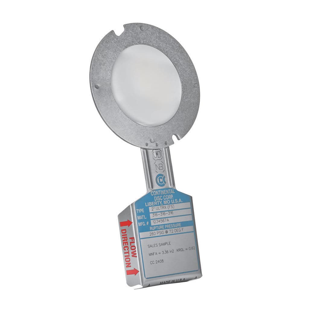 Inverted rupture disc - ULTRX™ - Continental Disc Corp. - flat seat ...