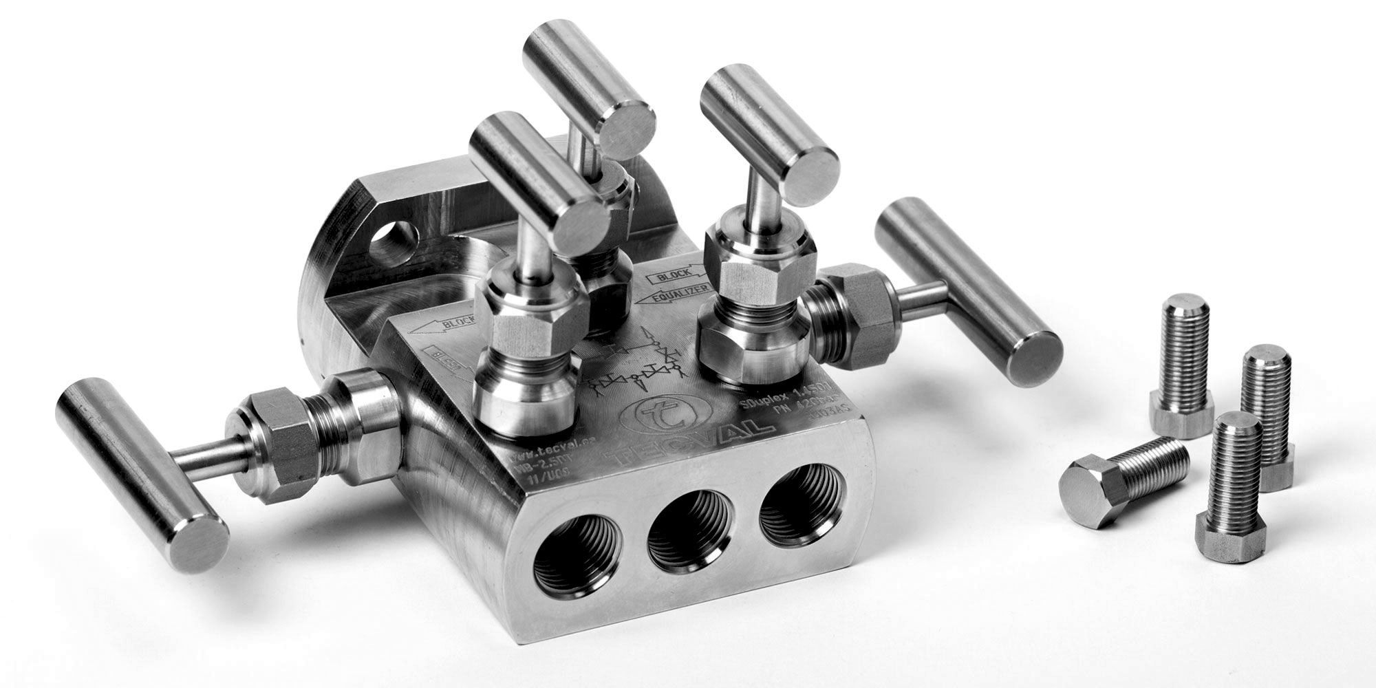 5-way manifold - MB-2.5DT - TECVAL, S.L. - stainless steel / high-pressure