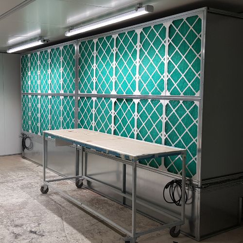Open paint booth - TECHNICIS Filtration - for frames / for parts / dry ...