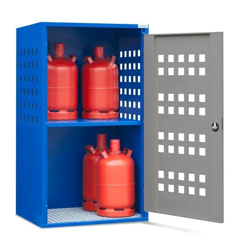 Gas bottle cabinet - 259067W - DENIOS - storage / floor-mounted ...