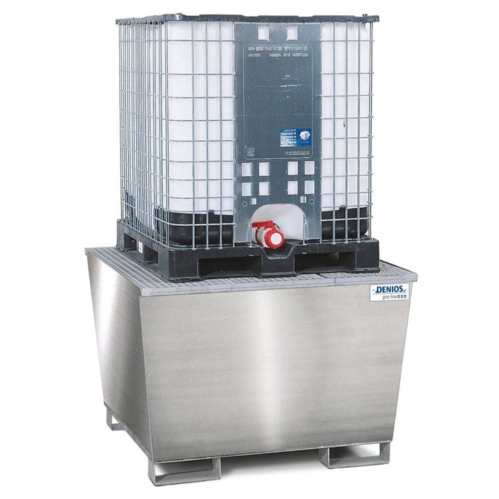 4-drum containment bund - 128286W - DENIOS - for IBC containers ...