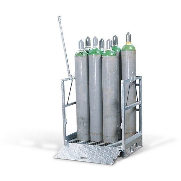 Galvanised steel pallet box - 115872W - DENIOS - storage / transport ...