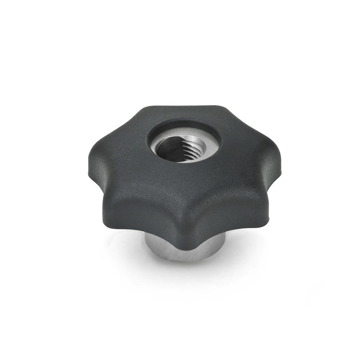 Threaded knob - GN 6336.3 - Otto Ganter GmbH & Co. KG - star / zinc-plated steel / polyamide