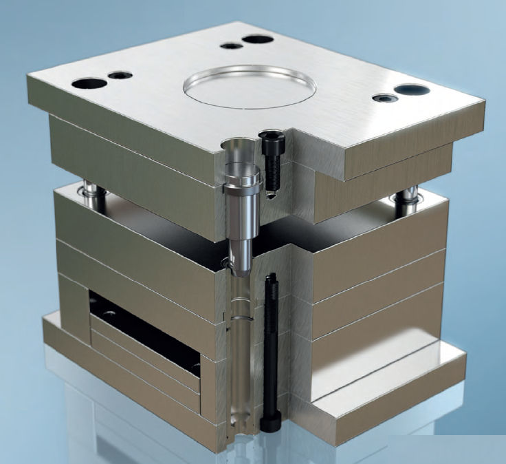 Drilled machined steel plate - STRACK NORMALIEN - for molds and tools