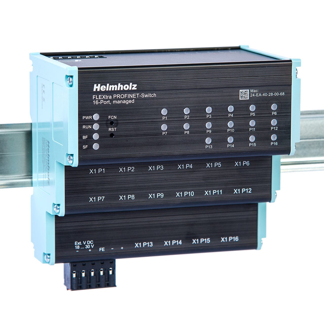 Managed ethernet switch - FLEXtra STAGE - Helmholz GmbH & Co. KG - 8 ...
