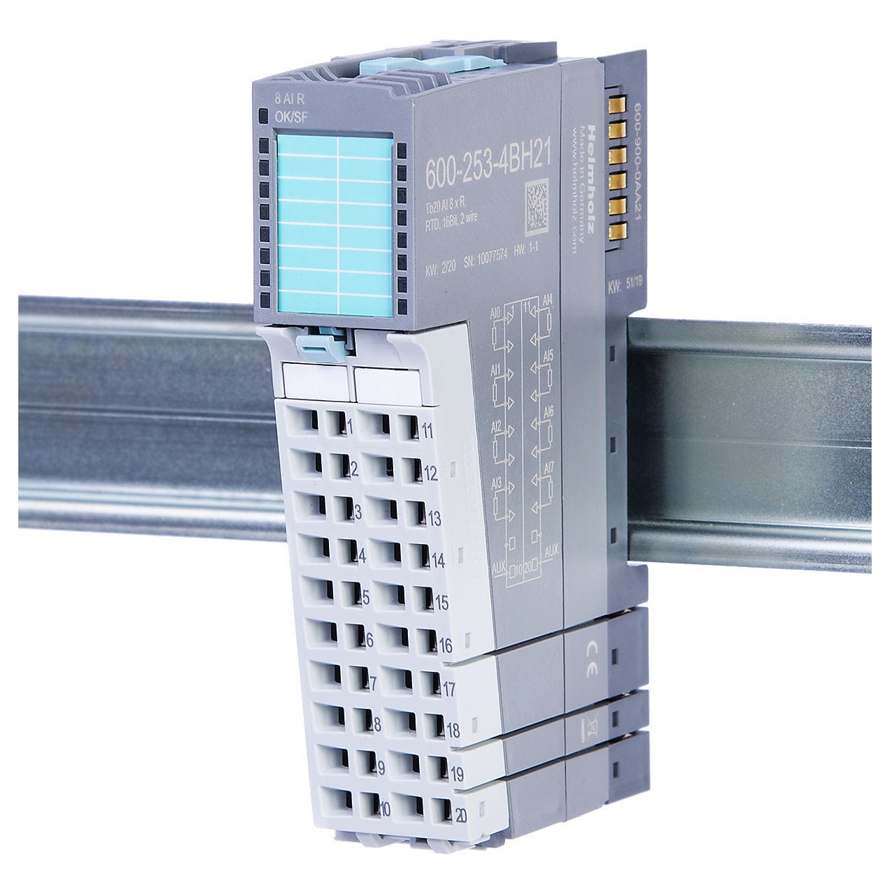 Analog input module - 600-253-4BH21 - Helmholz GmbH & Co. KG - 8 analog ...