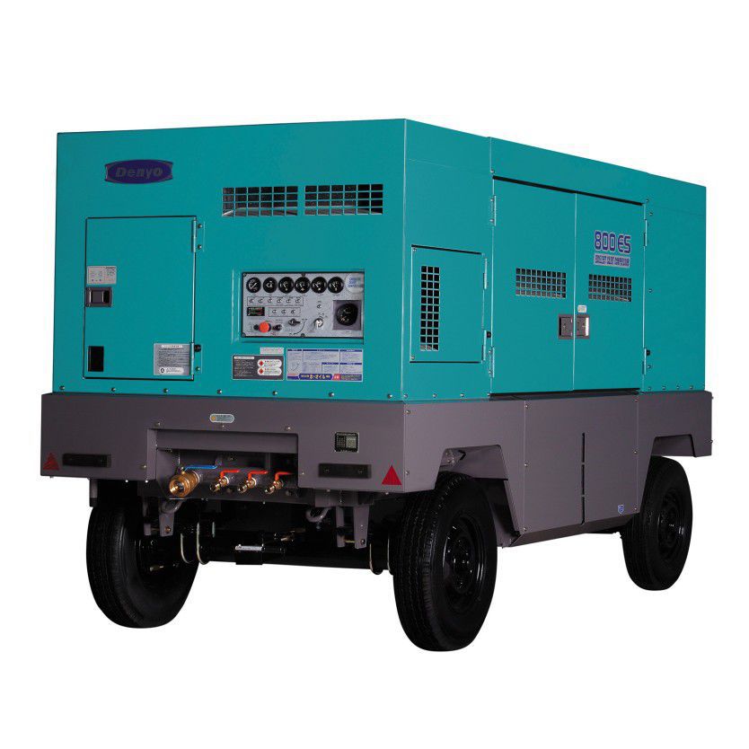 Screw compressor - DIS-800ESS - Denyo - air / diesel engine / mobile