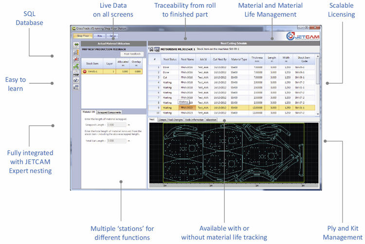 Tracing software - CrossTrack - JETCAM International - tracking ...