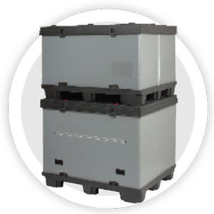 Plastic pallet box - Nefab - transport / foldable