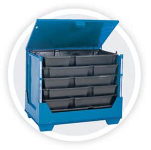 Steel pallet box - Nefab - hazardous materials