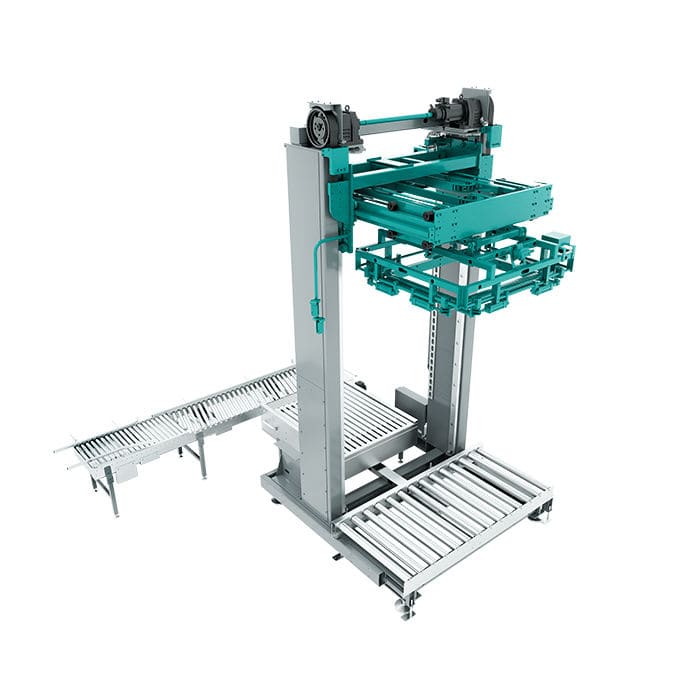 Drum palletizer and depalletizer - Transpak - plastic crates