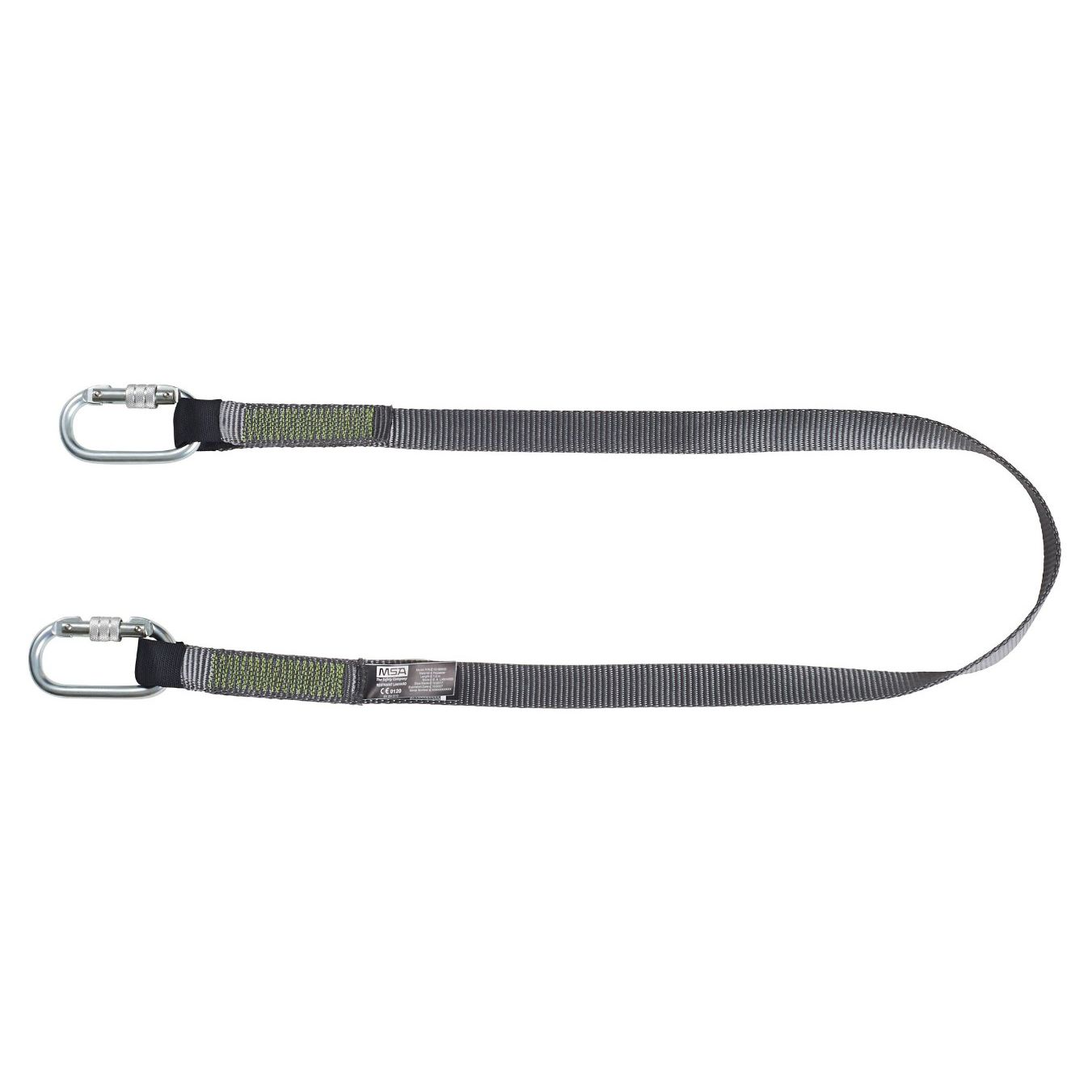Rope fall arrest lanyard - MSA - webbing / shock absorbing