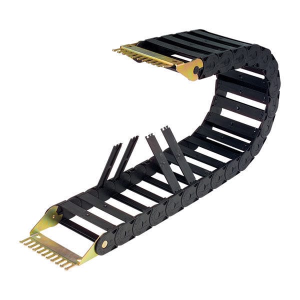 Open drag chain - Nylatrac® NP series - Dynatect Manufacturing, Inc. - plastic / long-distance