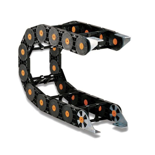 Open drag chain - Nylatrac® NXL - Dynatect Manufacturing, Inc. - plastic / with separators / modular