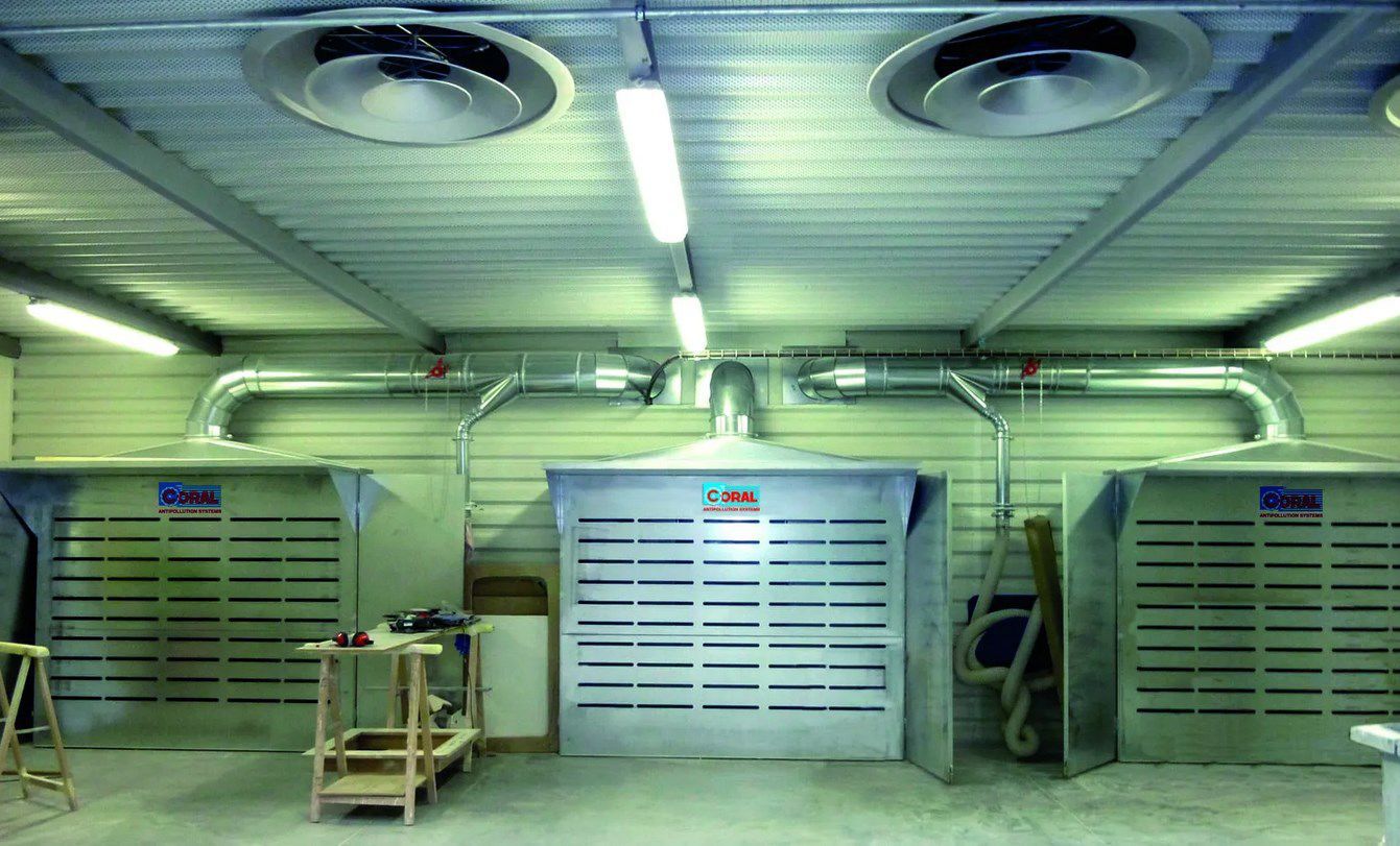 Dust suction system - ZINCOWALL series - CORAL - industrial / centralized