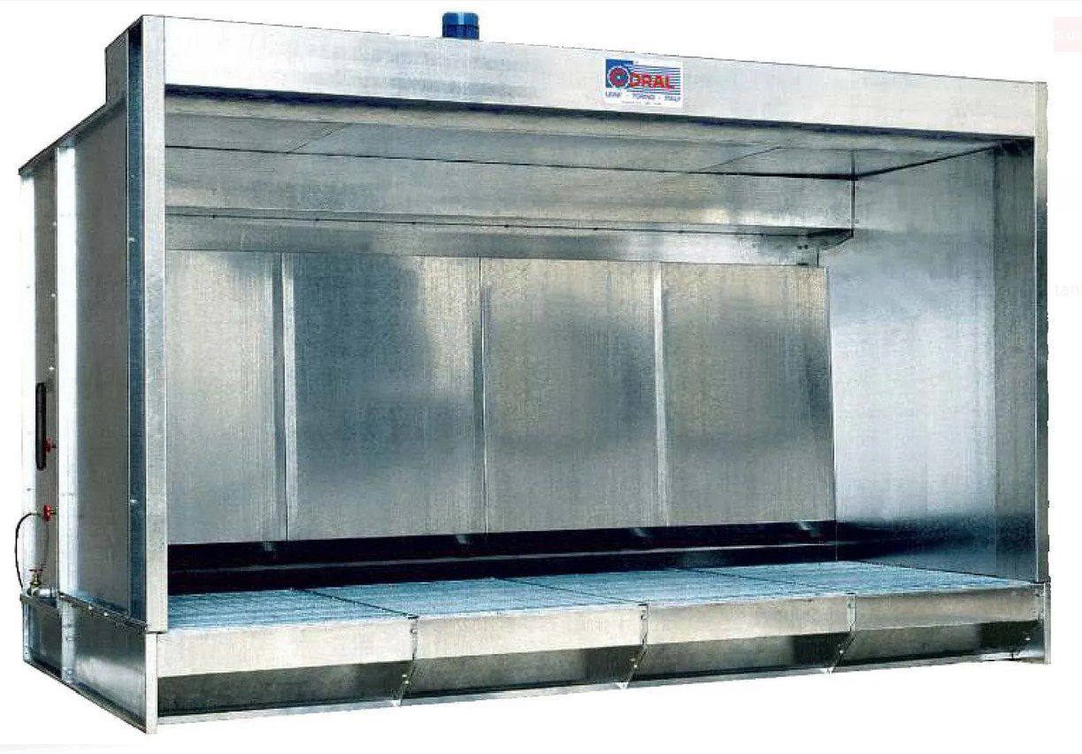 Open spray booth - Zincvelo ZPGB series - CORAL - for parts / water ...