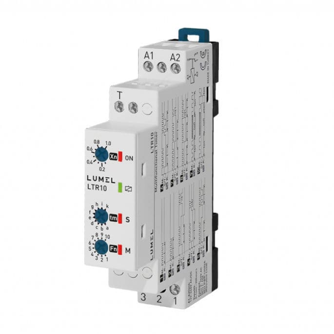 DIN rail time relay - LTR10 - LUMEL - direct mounting / with housing ...
