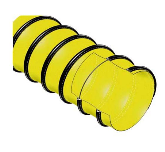 Flexible air duct - SERIE 8 PVC - Gap Plastomere - fabric / PVC / fume ...