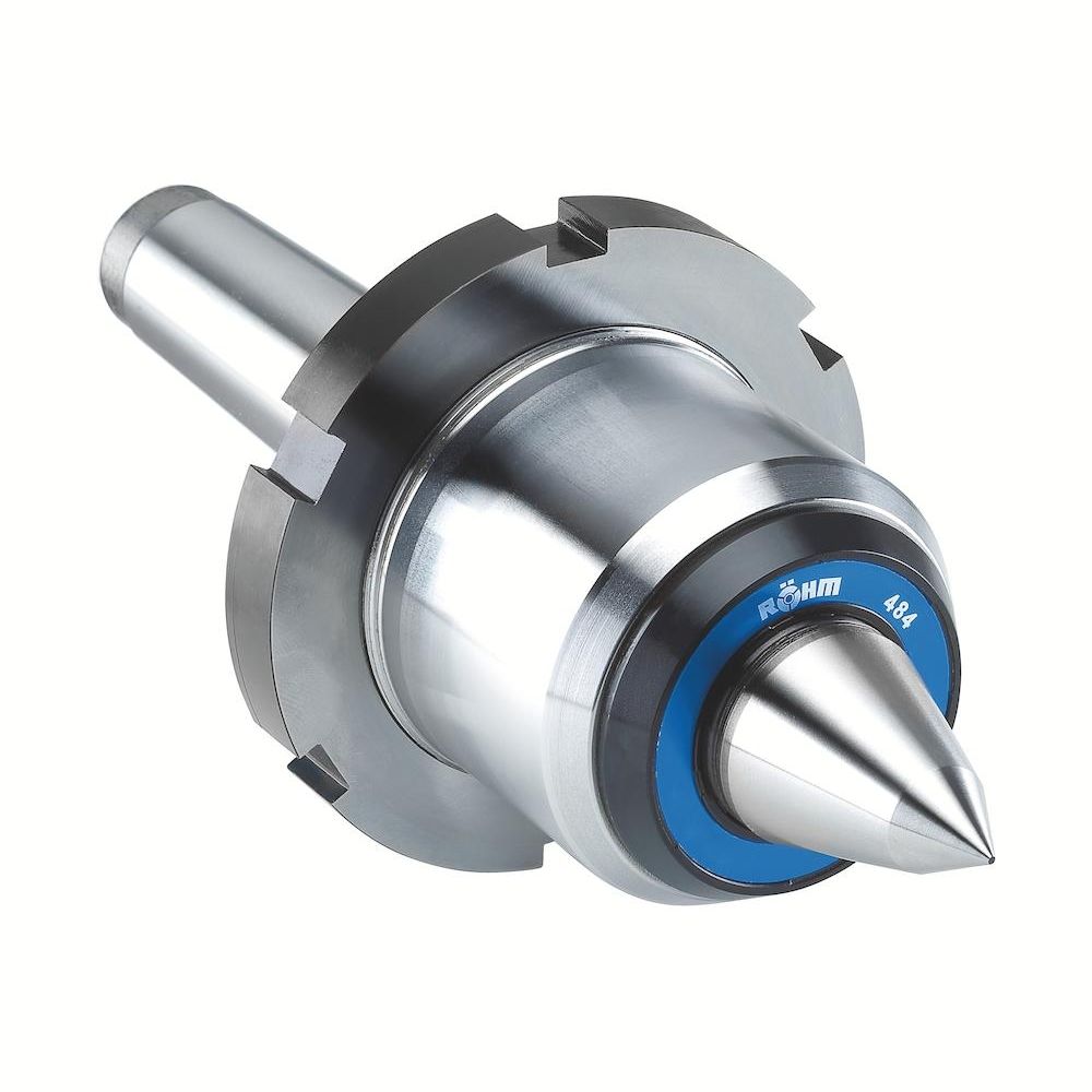 Lathe center with forcing nut - 304521 - RÖHM GmbH - rotating / for ...