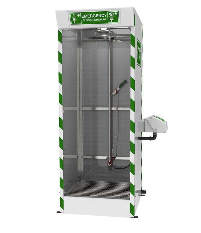 Floor-standing shower cubicle - STD-SD-32K/45G - Hughes Safety Showers ...