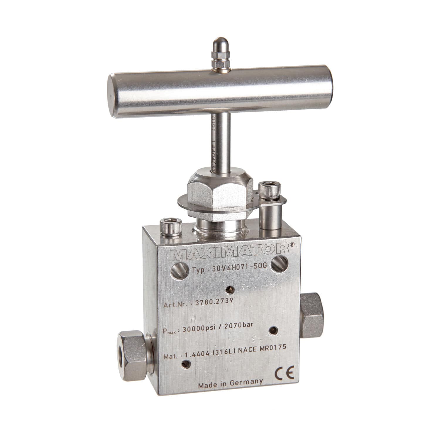 Needle valve - 22V series - Maximator GmbH - manual / regulating / for oil