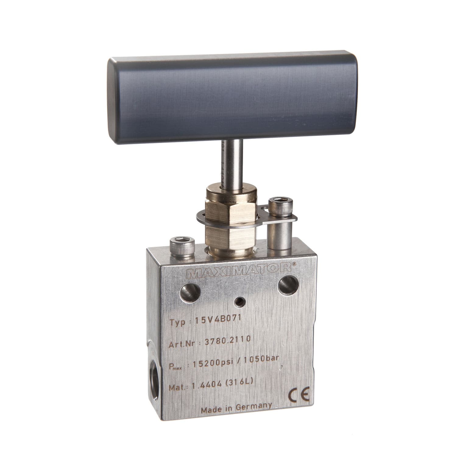 Manual valve - 15V series - Maximator GmbH - regulating / for gas ...