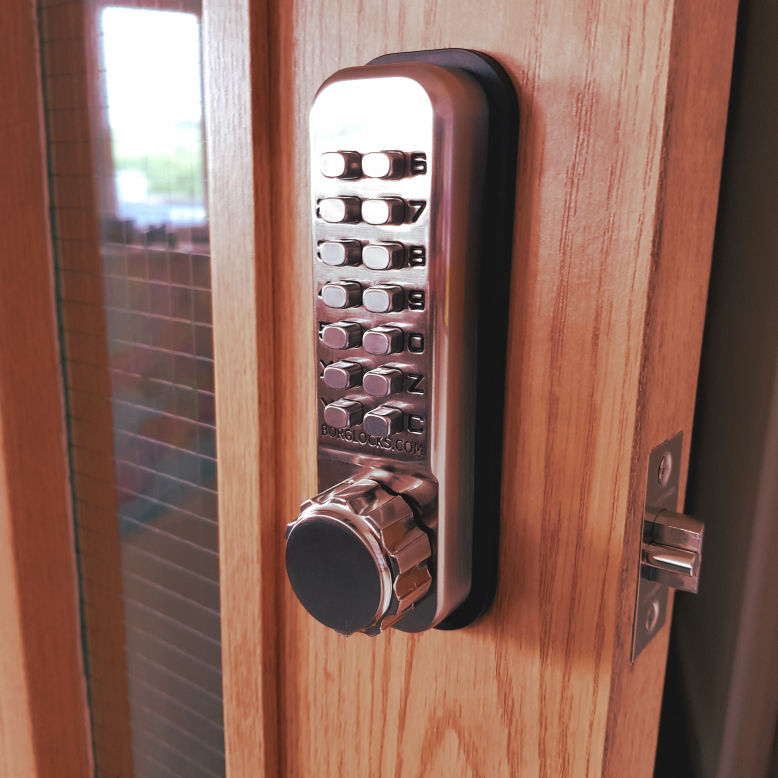 Mechanical lock - BL2521 - Borglocks - for door / stainless steel