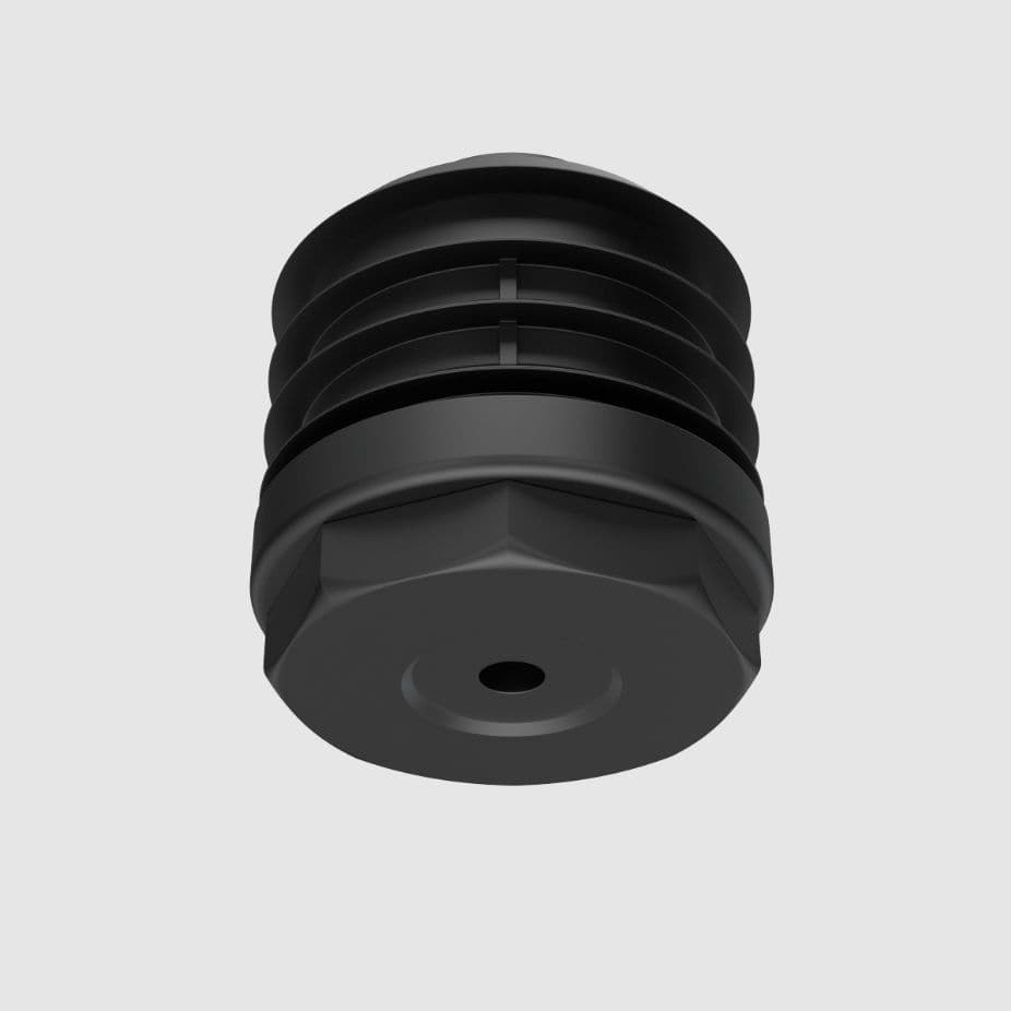 Round tube foot - PRT series - B.M.P - nylon / adjustable / threaded