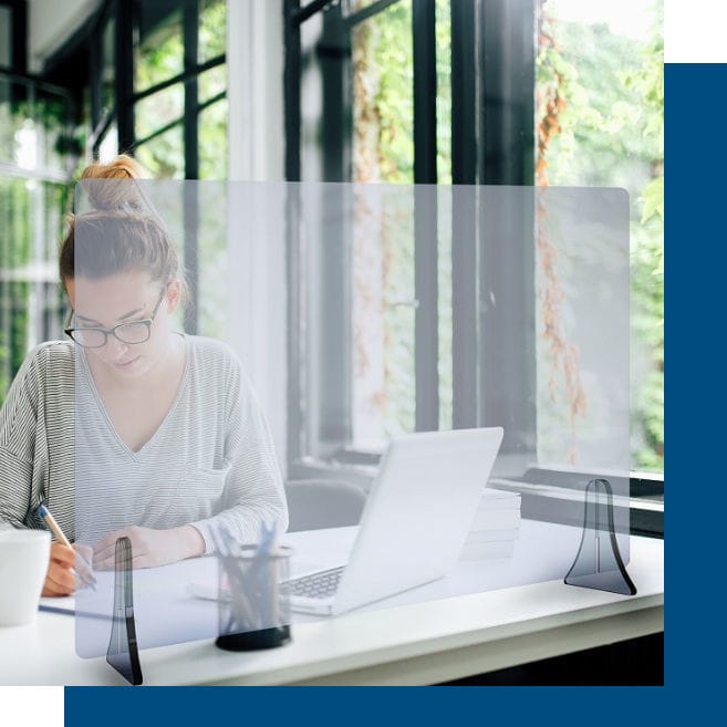 Office protection screen - Modula Srl - for reception areas