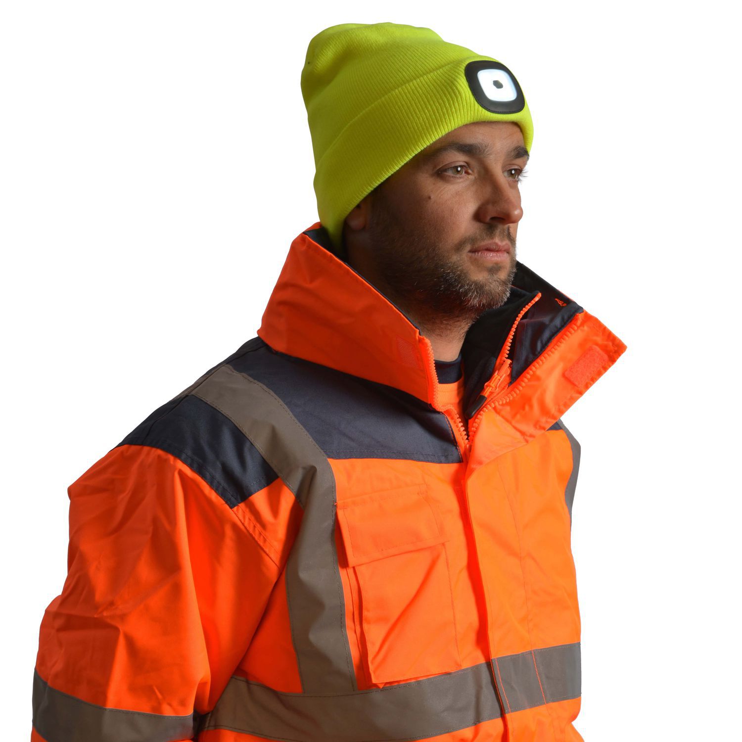 Adjustable bump cap - BONC05L07 - Surflex - with LED head lamp / black ...