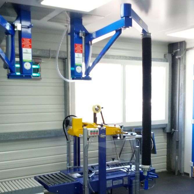 Ceiling-mounted jib crane - ERIMAC - articulated / stainless steel / ATEX