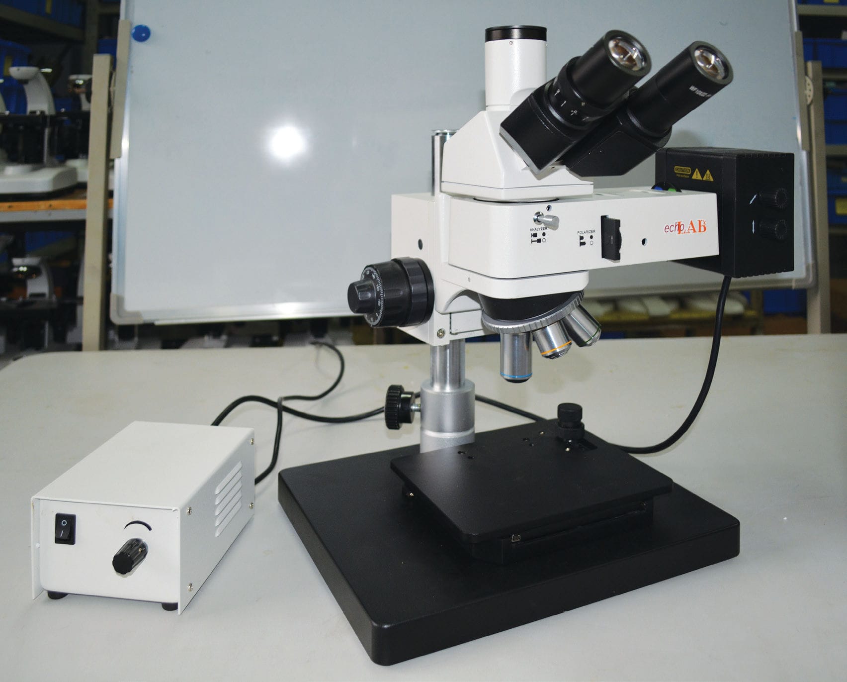 Analysis microscope - UM 400 I - EchoLAB - upright / trinocular ...