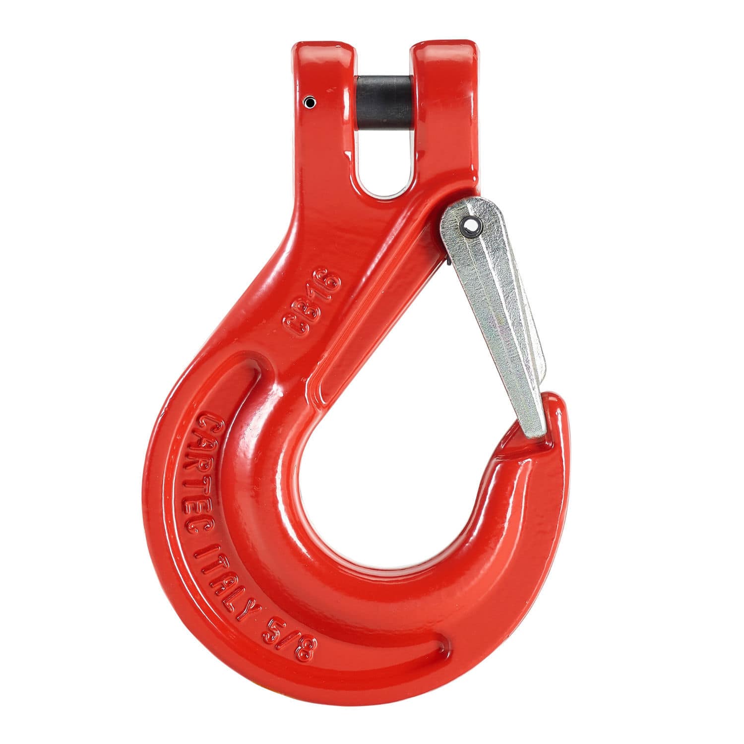 Lifting hook - CB series - CARCANO - clevis / with safety latch / steel