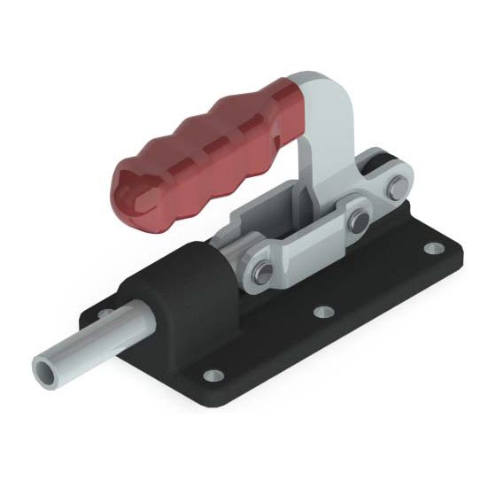 Straight-line toggle clamp - HTC-2040-LH - Steel Smith - with flat plate