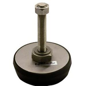 Machine foot - 000 X - TALLERES EGAÑA - rubber / stainless steel / leveling