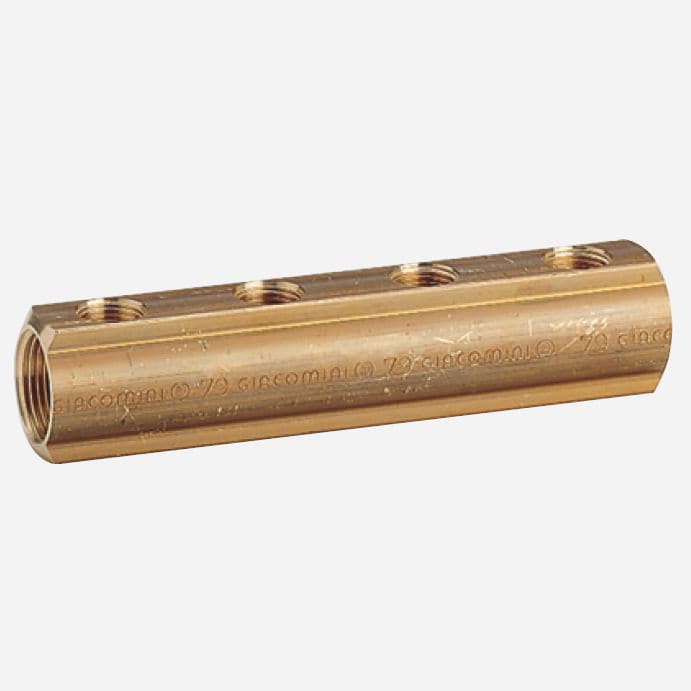 Multi-channel manifold - R551 series - Giacomini - brass / female thread