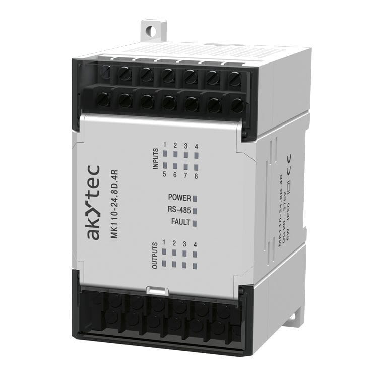 Digital I/O module - MK110-24.8D.4R - akYtec GmbH - RS-485 / Modbus / 8 digital inputs