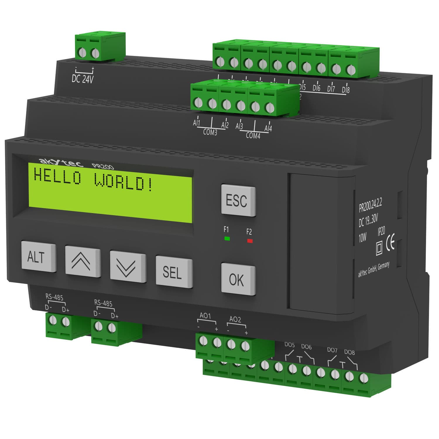 DIN rail programmable relay - PR200 series - akYtec GmbH - mini / 8-I / 4-I