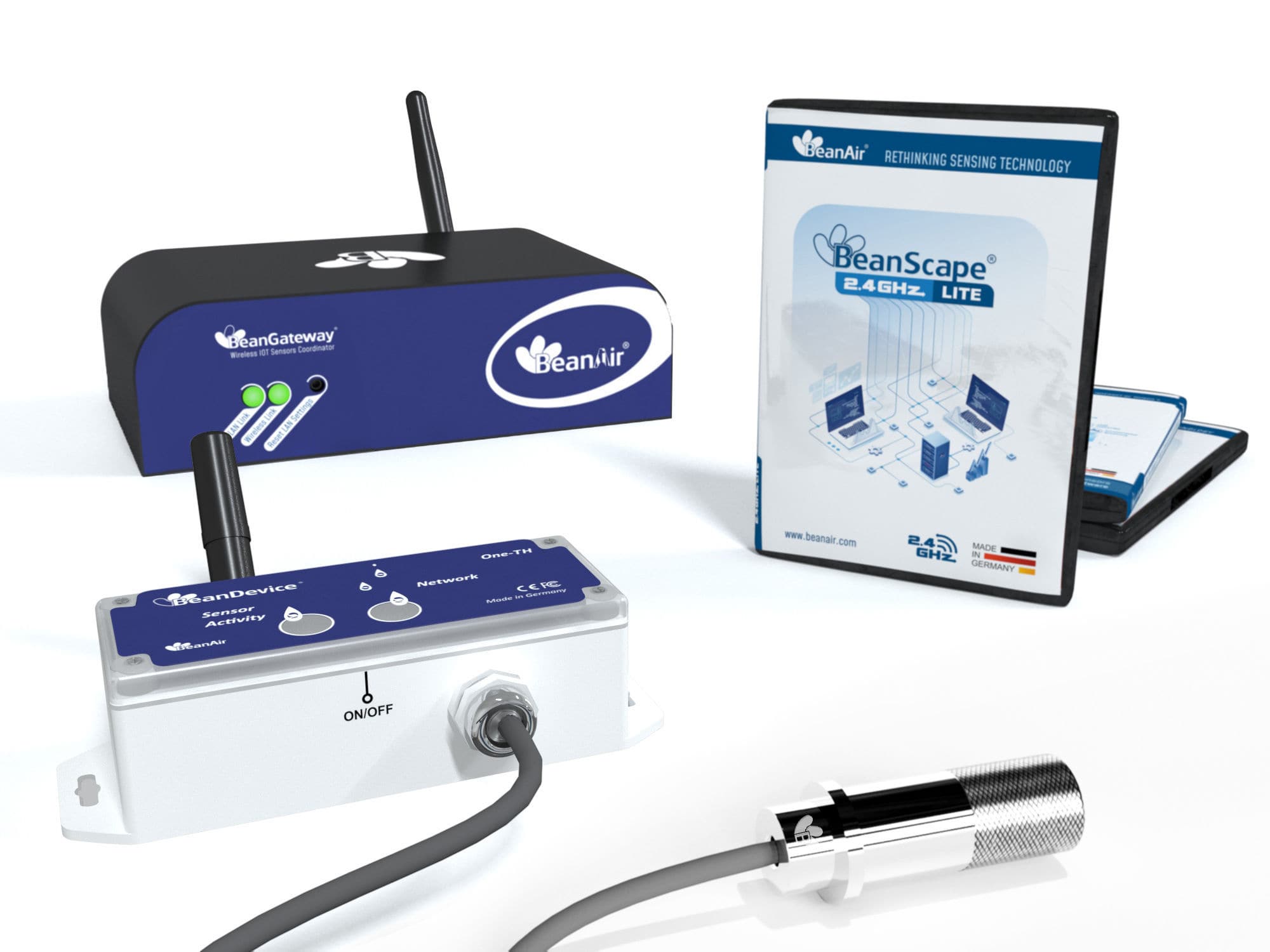 Temperature sensor starter kit - BeanDevice® 2.4GHZ ONE-TH - BeanAir ...