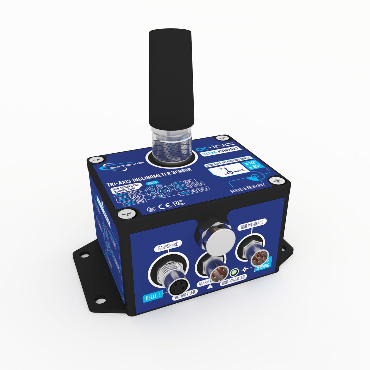 3-axis inclinometer - Satevis Alpha-INC-SK 10T - BeanAir GmbH - USB ...